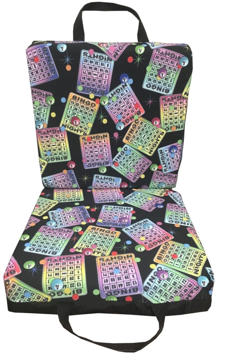 Bingo Night Double Seat Cushion - Black | Abbott Bingo Products | Bingo ...