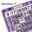 Number "7" Pattern Paper | Abbott Bingo Products | Bingo Supplies